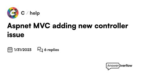 Mvc Adding New Controller Issue C