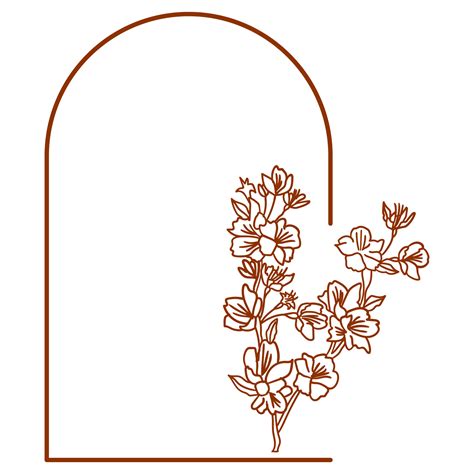 Minimalist Aesthetic Floral Frame 11459277 Png