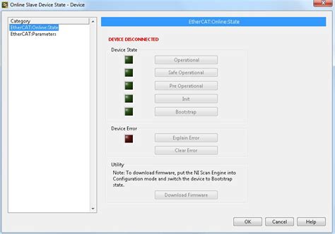Labview Motor Control Third Party Ethercat Device Configuration Issues