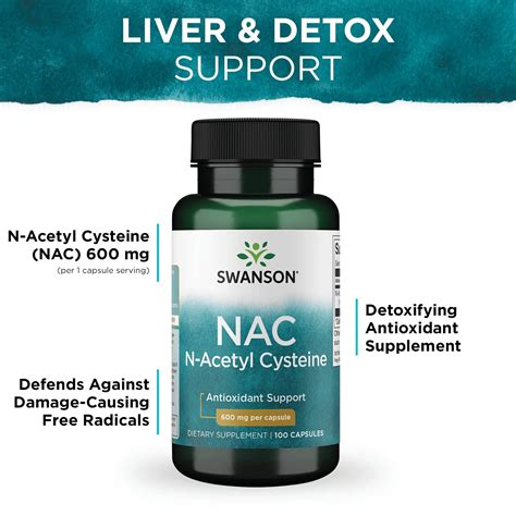 Swanson Nac N Acetyl Cysteine 600 Mg 100 Capsules