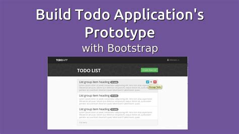 Build Todo Applications Prototype With Bootstrap Part 1 Youtube