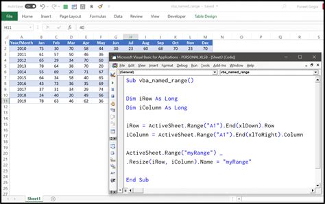 Vba Named Range Static From Selection Dynamic