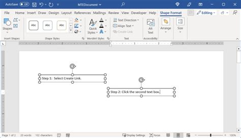 How To Insert Format And Link Text Boxes In Microsoft Word Make