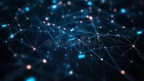 Abstract Network Data Points Illuminated Lines Stock Image Image Of Design Pattern 365666005