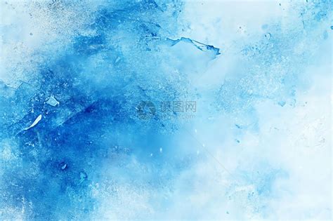 蓝白水墨意境晕染画作插画图片下载 正版图片403750595 摄图网