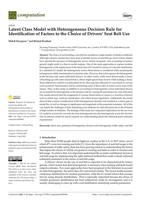 pdf latent class model with heterogeneous decision rule for