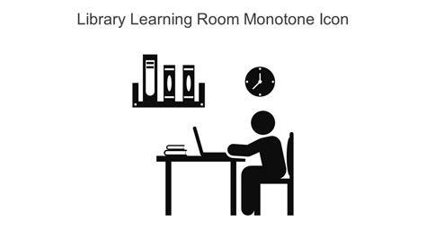Library Learning Room Monotone Icon In Powerpoint Pptx Png And Editable Eps Format Ppt Slide