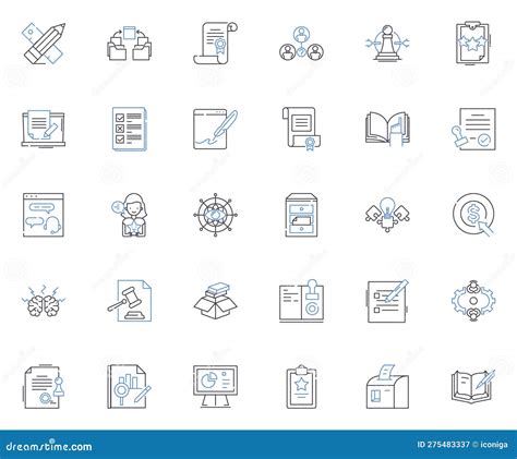 Effectiveness Line Icons Collection Efficiency Productivity Impact Proficiency Success