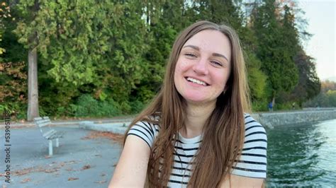 Vidéo Stock Portrait Of A Beautiful And Sexy Young Woman Shy Girl