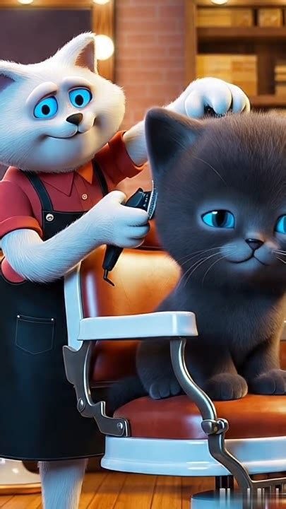 قط حلق شعره وندم😂🤯 Cartoon Cat Ai Funny Animation Catai كرتون