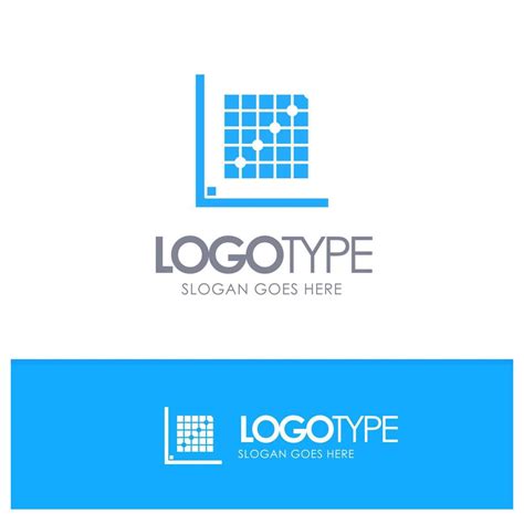 Color Correction Edit Form Grid Blue Solid Logo With Place For Tagline