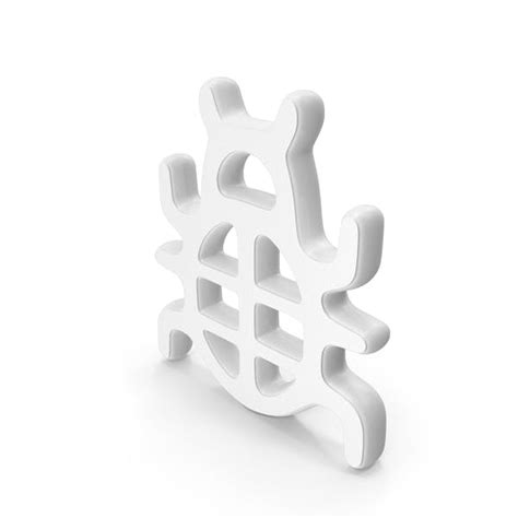 Bug Symbol White 3d Envato Elements
