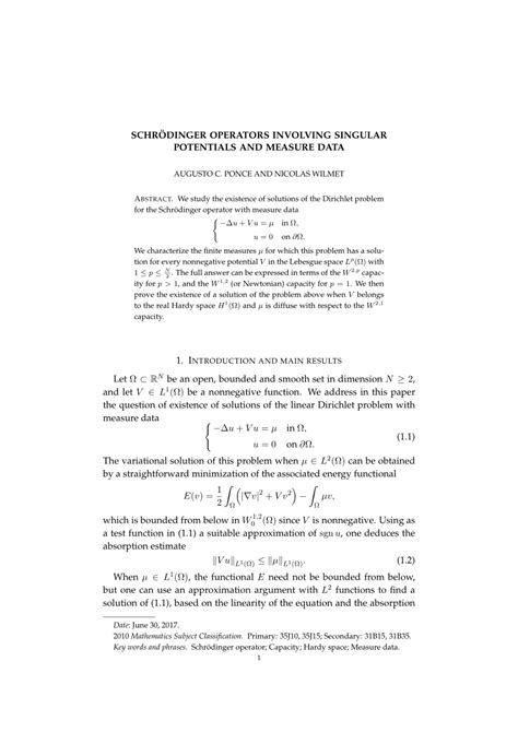 Pdf Schrödinger Operators Involving Singular Potentials And Measure Data