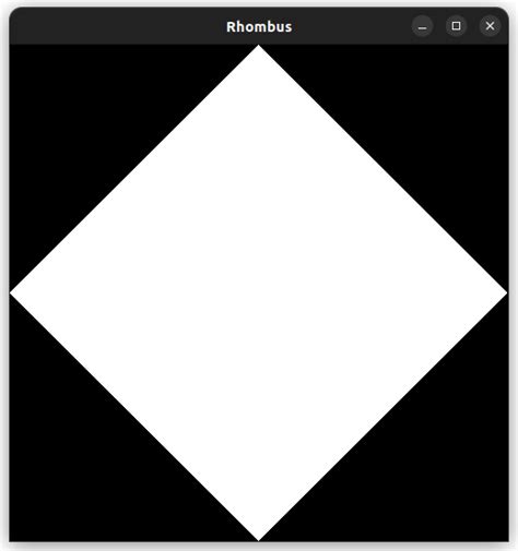 C Program To Draw A Rhombus Using Opengl