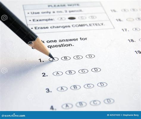 Multiple Choice Exam Stock Image Image Of Course Choice 42537433