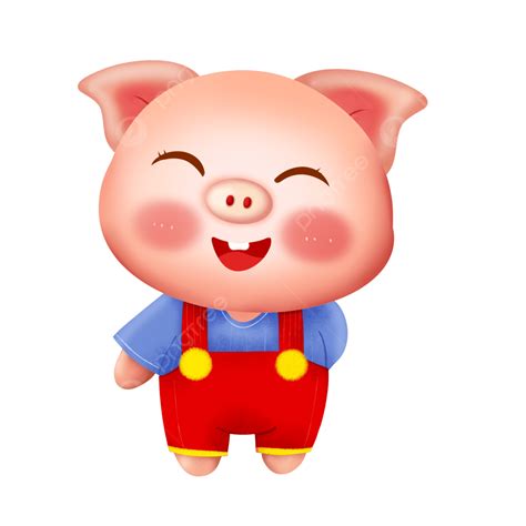 멜빵 바 지 를 입고 실없이 웃 는 돼지 일러스트 삽화 멜빵 바 지 를 입 은 돼지 바보 같이 웃 는 돼지 핑크 돼지 Png 일러스트 및 Psd 이미지 무료 다운로드