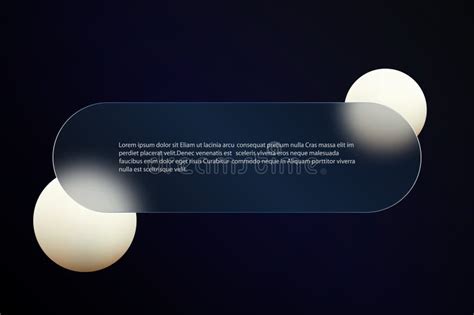 Glass Morphism Style Floating Blurred Spheres With A Rectangular