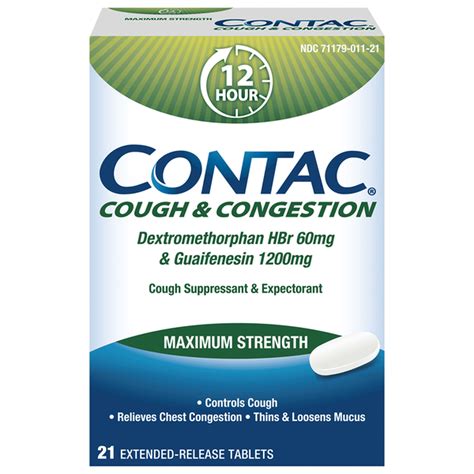 Contac Cough And Congestion Maximum Strength Tablets 21 Ct Delivery