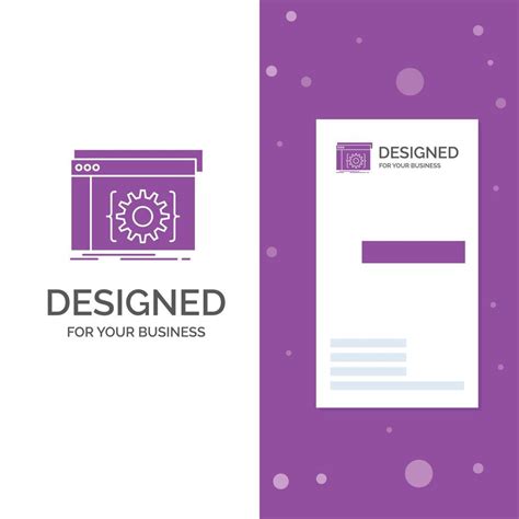 Business Logo For Api App Coding Developer Software Vertical Purple Business Visiting Card