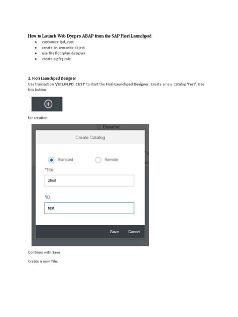 How To Launch Web Dynpro Abap From The Sap Fiori Launchpad Pdf