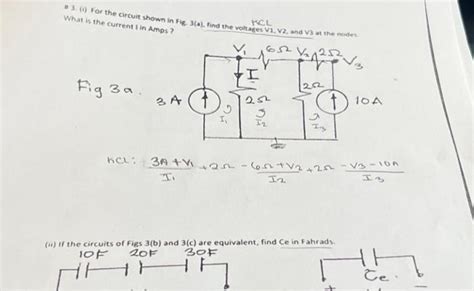 Solved 83 1 For The Circuit Shown In Fig 3a Find The