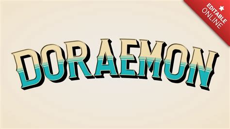 Doraemon Saloon Text Effect Generator