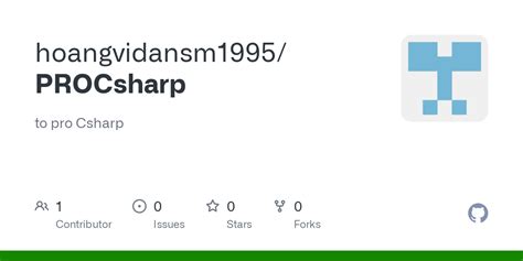 Github Hoangvidansm Procsharp To Pro Csharp