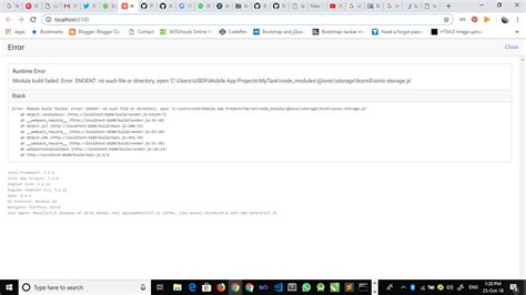 Module Build Failed Error Enoent Ionic V3 Ionic Forum