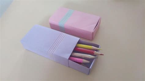 迷你小铅笔盒的折纸方法 手工折纸大全 普车都