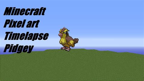 Minecraftpixel Art Timelapse Pidgey Youtube