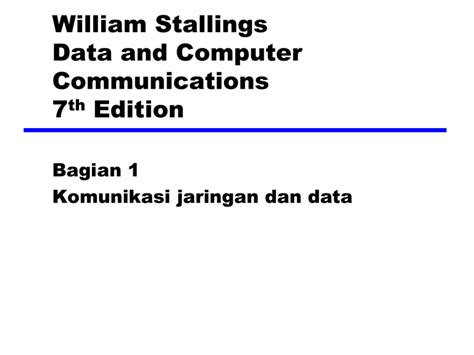 Chapter 1 Data Communications And Networks Overview