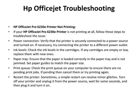 Ppt Hp Officejet Troubleshooting Powerpoint Presentation Free Download Id