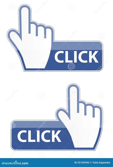 Mouse Hand Cursor Click Button Vector Illustration Stock Vector Illustration Of Hand Isolated