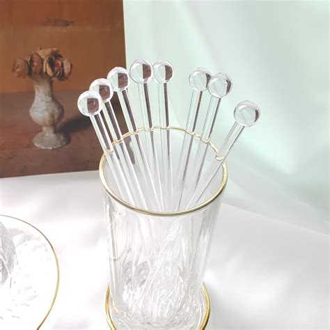 자꾸 투명 머들러 유리st 머들러 롱티스푼 커피 스틱 위시버킷