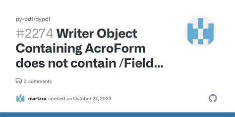 Writer Object Containing Acroform Does Not Contain Fields Causing Issues In Writerupdatepage