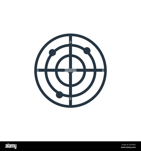 Radar System Outline Vector Icon Thin Line Black Radar System Icon
