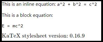 Javascript React Katex Parses Equation Blocks But Doesn T Render