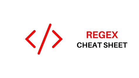 Regular Expression Cheatsheet Buggy Programmer