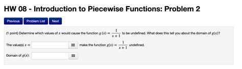 Solved Hw 08 Introduction To Piecewise Functions Problem