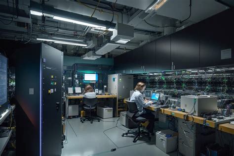 Premium Ai Image Advanced Quantum Computing Lab Exploration