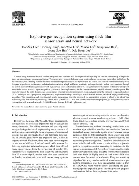 Gas Array Sensors Pdf Sensor Principal Component Analysis