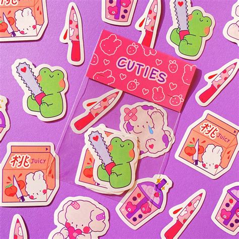 Sticker Pack Cuties Set Of Etsy