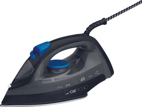 Clatronic Db 3703 Stoomstrijkijzer Rvs Zoolplaat Zwart