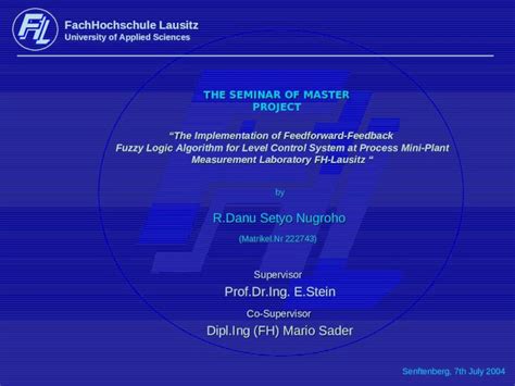 Ppt The Seminar Of Master Project The Implementation Of Feedforward