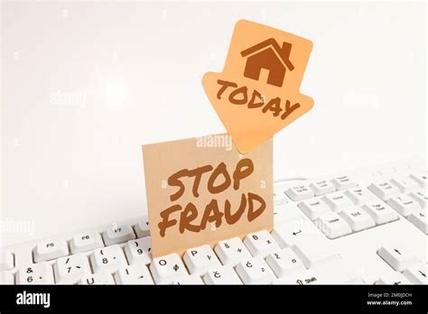 Conceptual Display Stop Fraud Business Idea Campaign Advices People To
