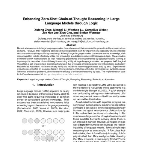 enhancing zero shot chain of thought reasoning in large language models