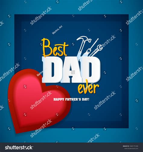 Happy Fathers Dayhappy Fathers Day Card Stock Vector Royalty Free 1069175180 Shutterstock