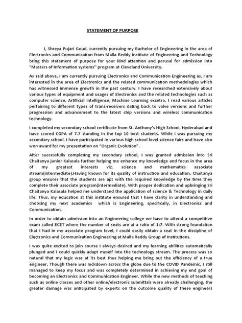 Shreya Sop Cs Csu Pdf Engineering Science