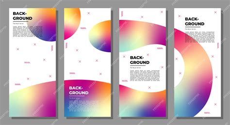 Premium Vector Abstract And Colorful Background Template Set Copy Space For Poster Banner