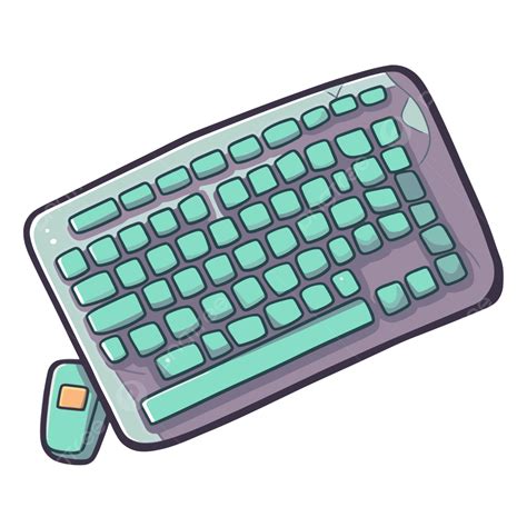 isometric computer keyboard vector illustration blue
